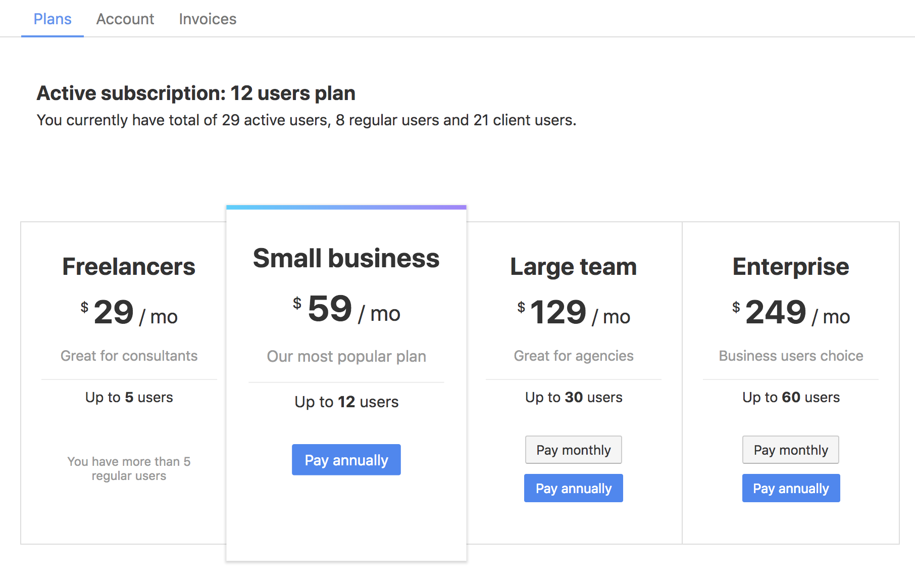 Upgrading and downgrading plans - Breeze help